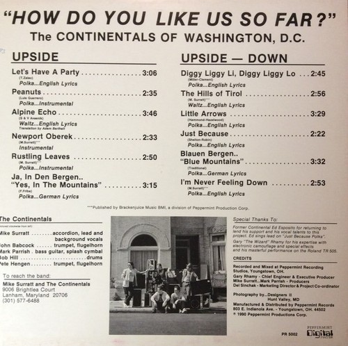 Mike Surratt and The Continentals , How Do You Like Us So Far?, (LP ...