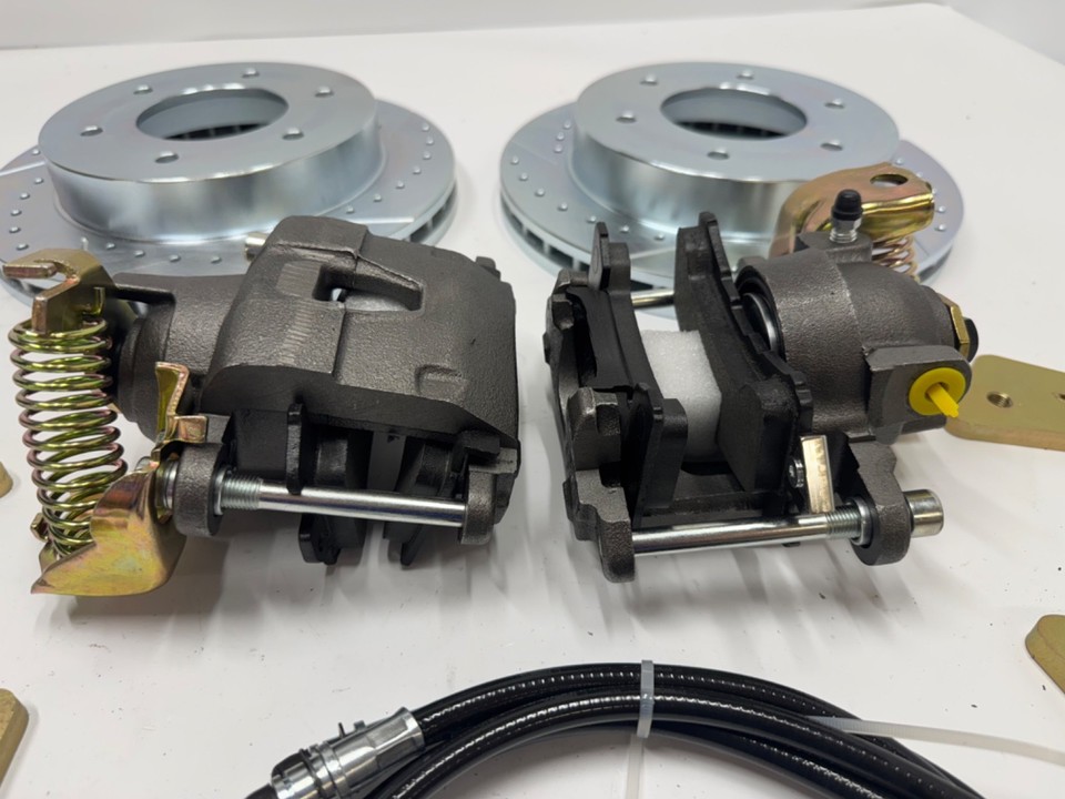 1963-87 C10 Rear Disc Brake Kit 6 Lug Drilled & Slotted w/ e-brake ...