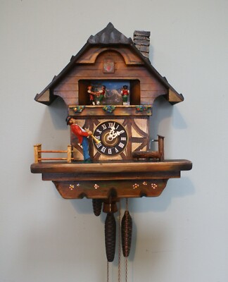 trumpeter cuckoo clock germany black forest vintage one of a kind ...