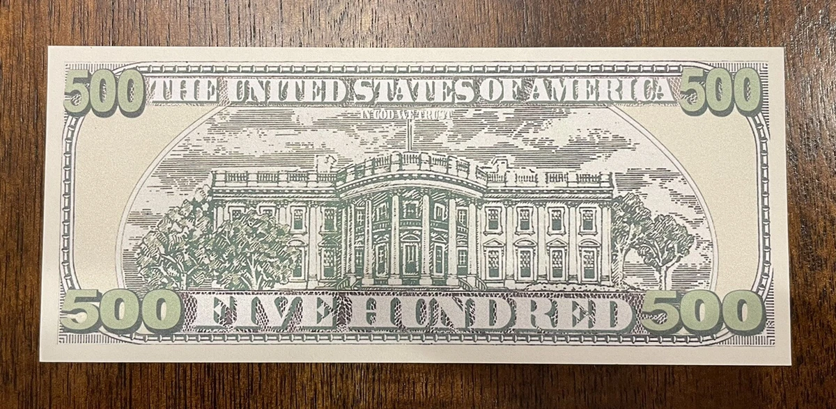 500 Dollar Bill Front And Back