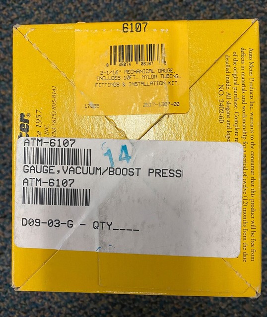 Vacuum Gauge Auto Meter 6107 for sale online | eBay