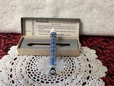 Antique Postamatic Pocket Postal Scale In Original Box | eBay