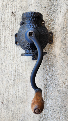 Antique Arcade Coffee Grinder Hand Crank Parts Only Cast Iron Black | eBay