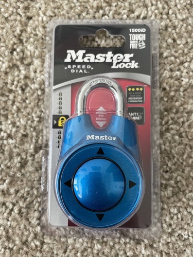 Master Lock 1500ID Speed Dial Combination Lock Blue NEW 71649114694 | eBay