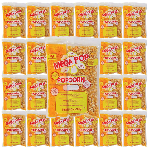 BOX - (Pack of 24) Mega Pop Popcorn, Oil and Salt Kits - 10.5 Oz | eBay