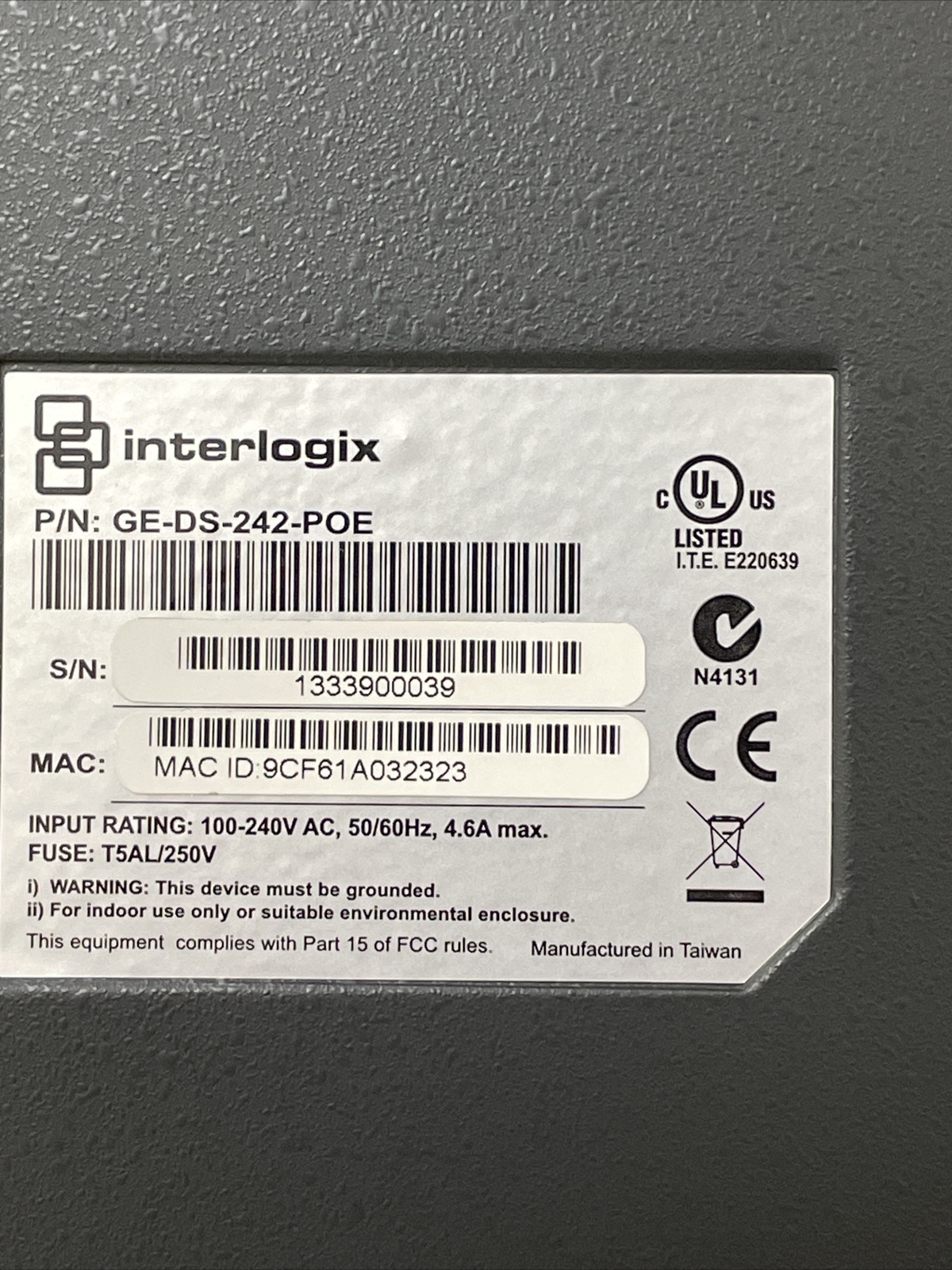 Interlogix GE-DS-242-POE 24-Port Managed PoE 2 Gigabit Switch | eBay