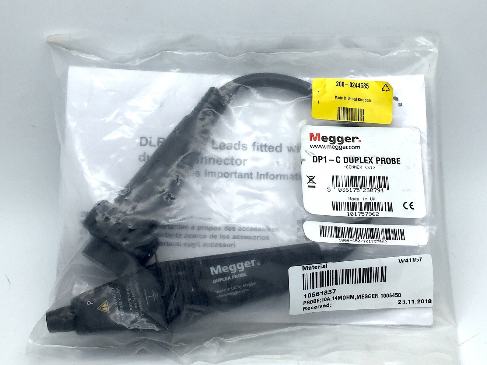 Megger DP1-C Duplex Connect Probe 10A Mnf 1006-450 | eBay