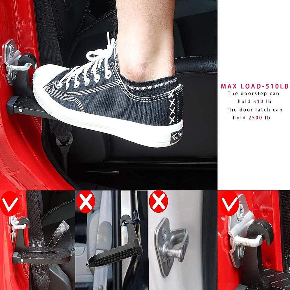 Folding Car Door Latch Hook Step Foot Pedal Ladder Car Roof Safety ...
