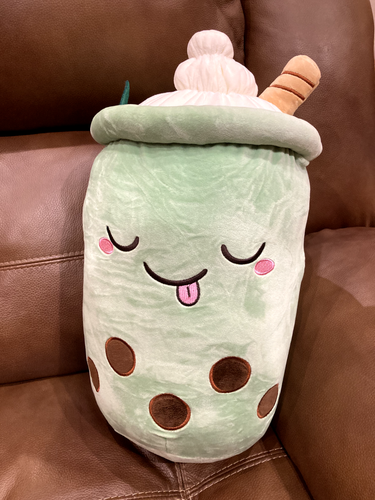 SQUISH PILLOW - LARGE 20 inch - MINT BOBA TEA | eBay