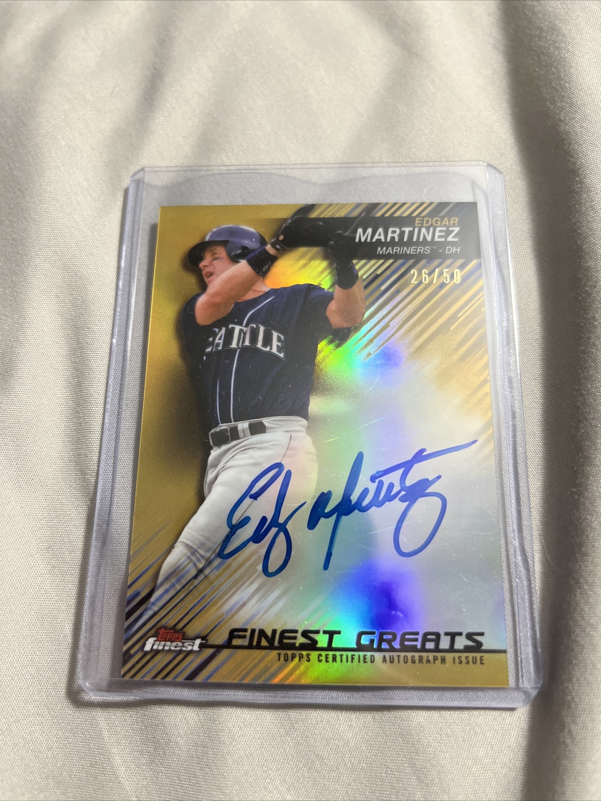 2016 topps finest Edgar Martinez Auto /50 | eBay
