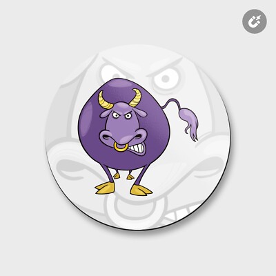 Angry Bull Animal | 4'' X 4'' Round Decorative Magnet | eBay