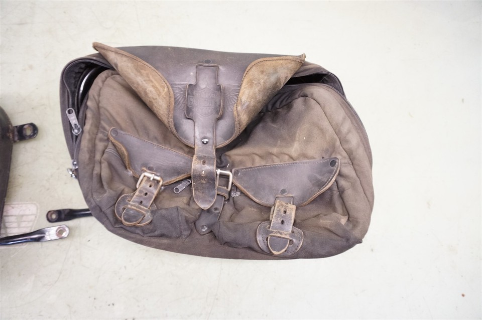 Harley FXRS Convertible saddlebags FXR bags canvas/leather FXRT FXRP ...