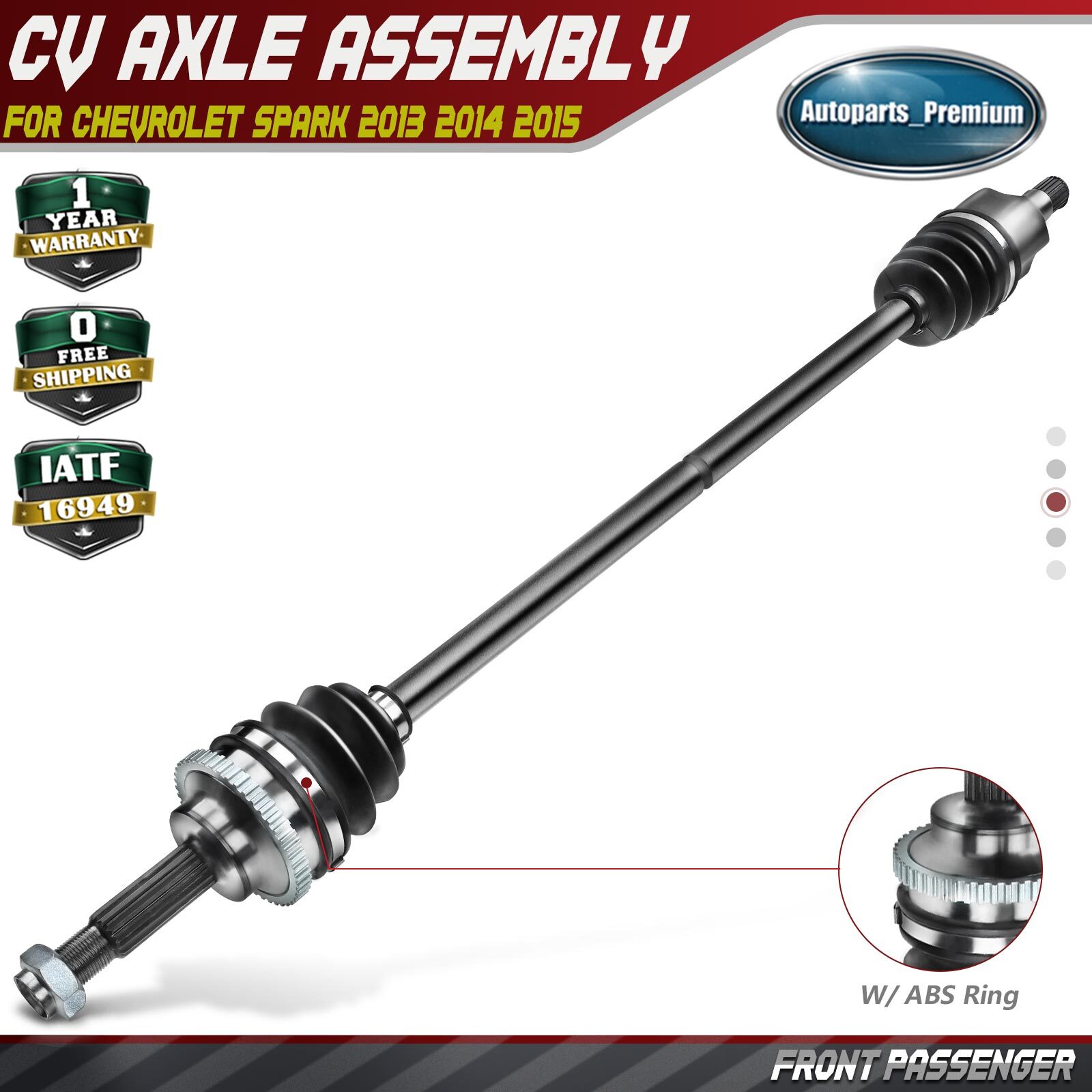 Front Right CV Axle Assembly for Chevrolet Spark 2013-2015 L4 1.2L ...