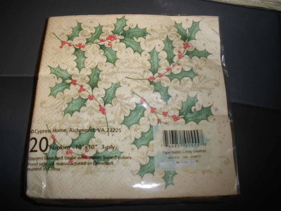 NEW Holiday Christmas Beverage Napkin Packages 2 Packs Each (YOU CHOOSE ...