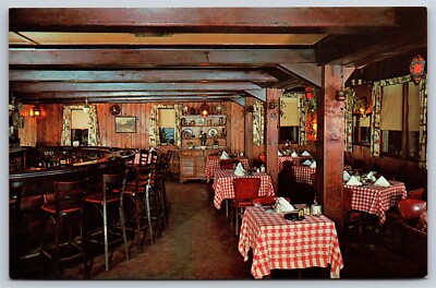 Postcard NJ Lincroft New Jersey Lincroft Inn Restaurant Bar Interior ...