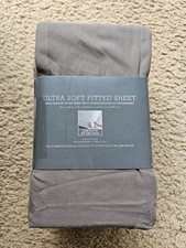 Threshold Full Fitted Sheet Ultra Soft Radiant Gray 300 Thread Count ...