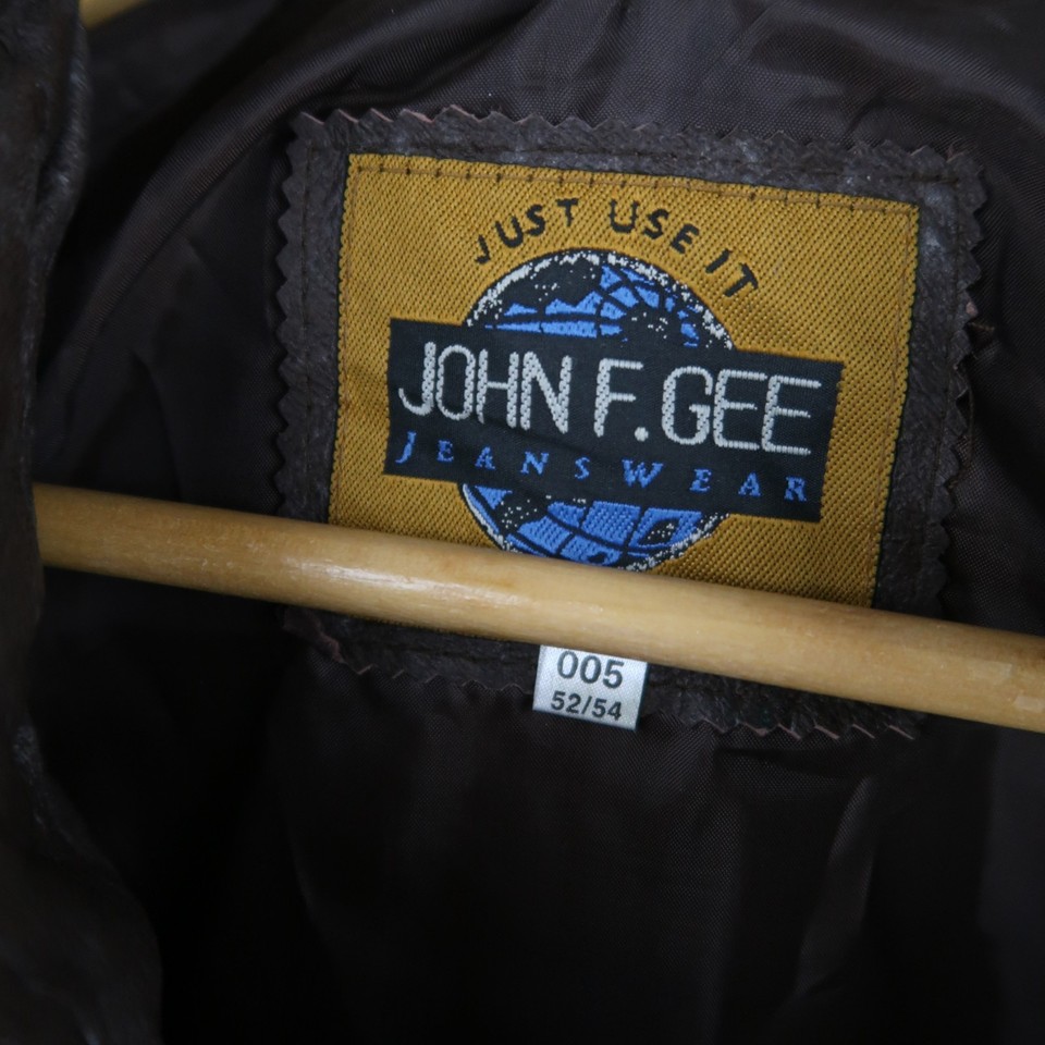 Vintage John F Gee Leather Waistcoat Gilet Vest Size Large (T9571 ...