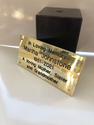 Solid Brass 100 x 50mm Brass Engraved Plaque - Deep Engraving ...