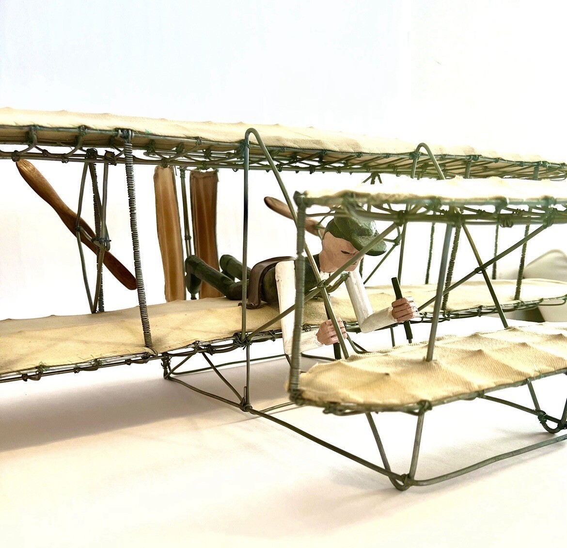 Decor Wright brothers model airplane made of wire | eBay