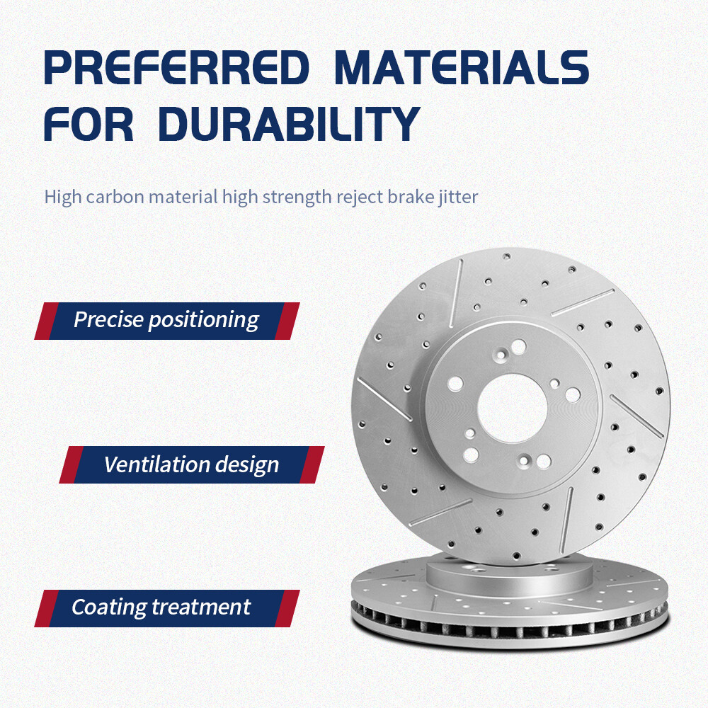 Front Rear Drilled Brake Rotors & Ceramic Pads For Subaru Legacy ...