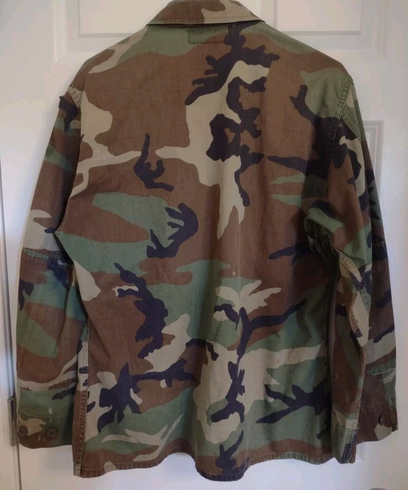 US Army Coat Woodland Camouflage Combat Pattern Airborn Jacket Circa ...