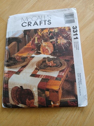 FALL DECORATIONS Pumpkins & Table Items McCALL'S 3311 Crafts Sew ...