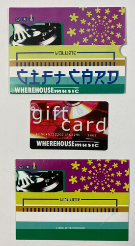 Vintage 1990's Wherehouse Music Gift Card And Holder Collectable Has No ...