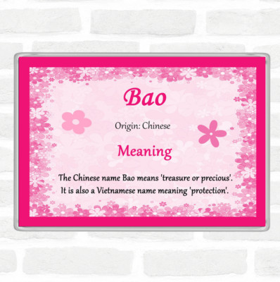 Bao Name Meaning Jumbo Fridge Magnet Pink | eBay UK