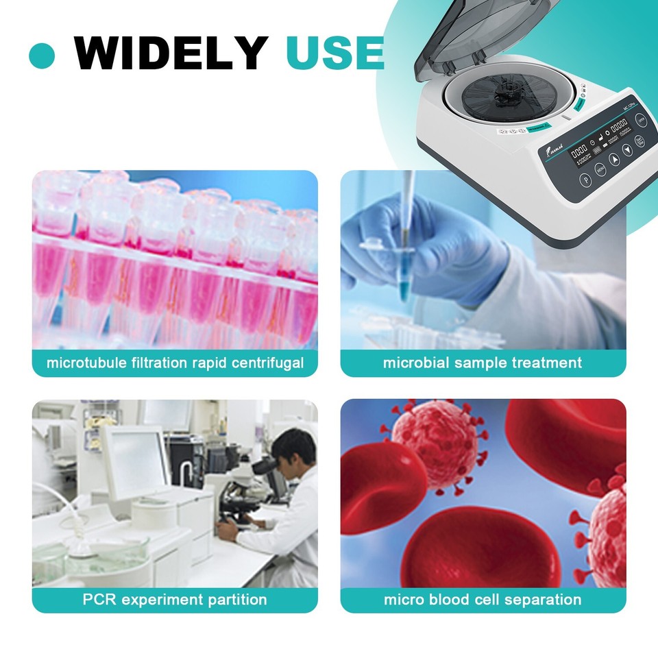 Microhematocrit Blood Centrifuge Machine Microcentrifuge w/ Hematocrit ...