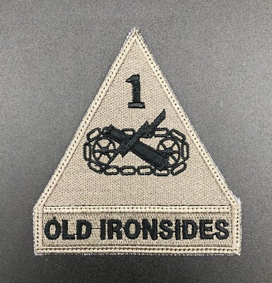 US Army 1st AD Old Ironsides Black And Grey Color Theatre Made Patch ...
