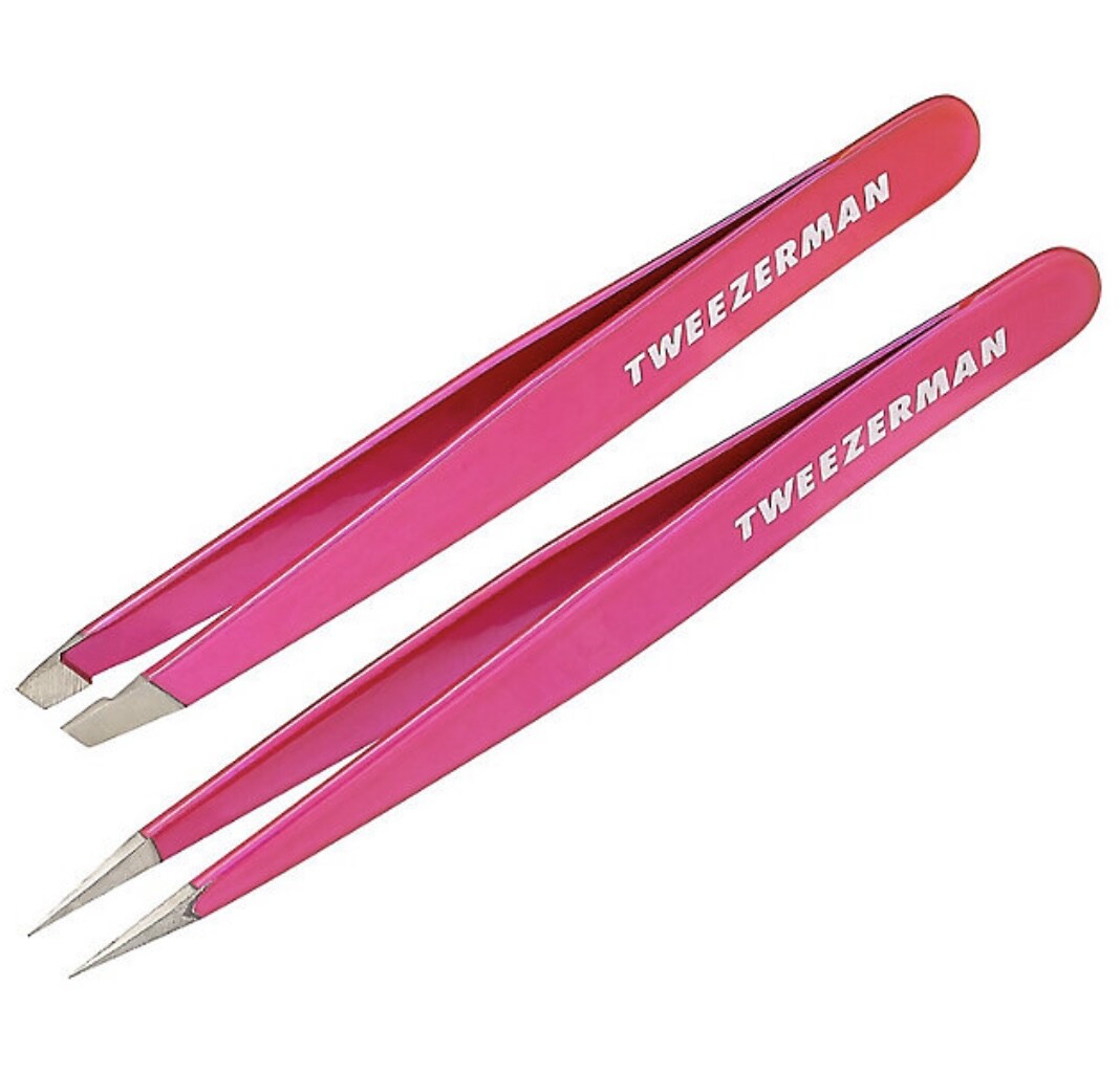 Tweezerman Petite Tweezer Set - Pink - Stainless- New