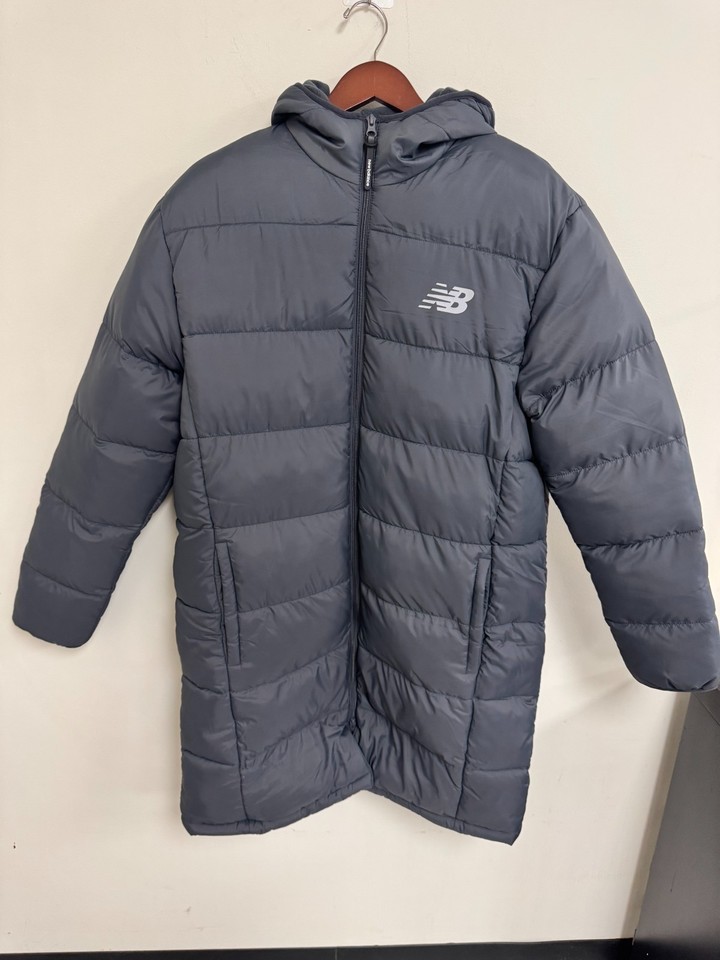 New Balance Men's Long Hood Full Zip Polyester Jacket With PU Coating ...