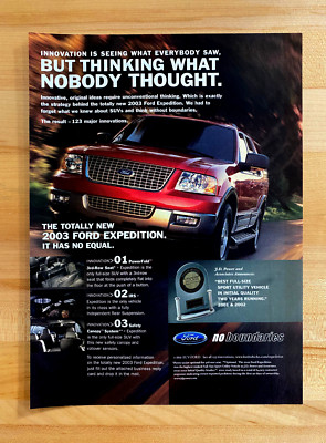 2002 Print Ad 2003 Ford Expedition! WHAT NOBODY THOUGHT | eBay