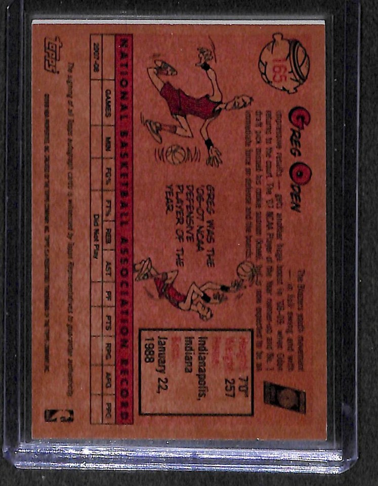 2008-09 Topps Autograph #165 Greg Oden | eBay