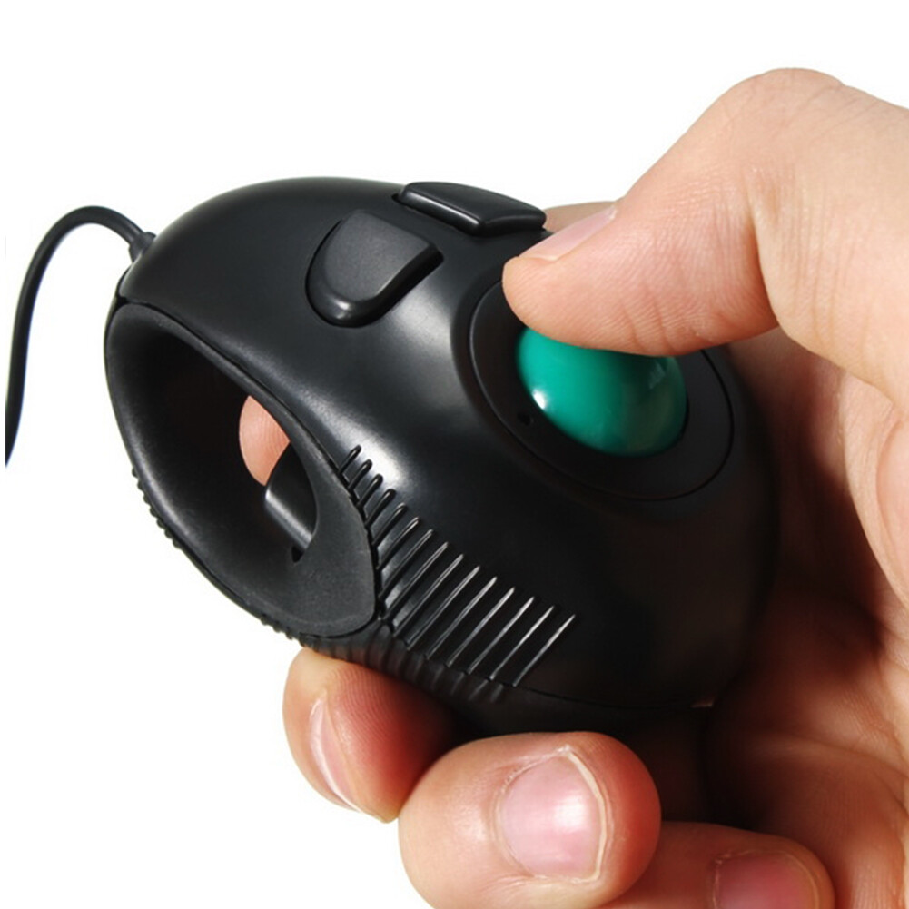 USB Wired Finger HandHeld Trackball Mouse Mice for PC Laptop Computer ...