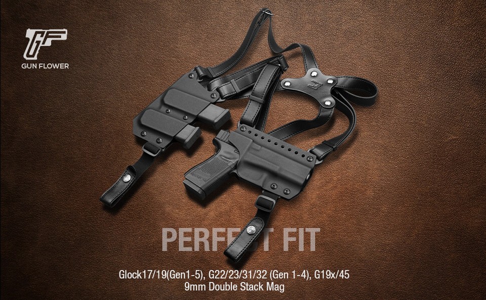 Shoulder Holster,For Glock 17/19/19X/31/32/45,Glock22/23(Gen1-4)Double ...