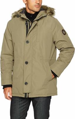 HFX Men's Parka Jacket with Removable Faux Fur Hood # SMALL | eBay