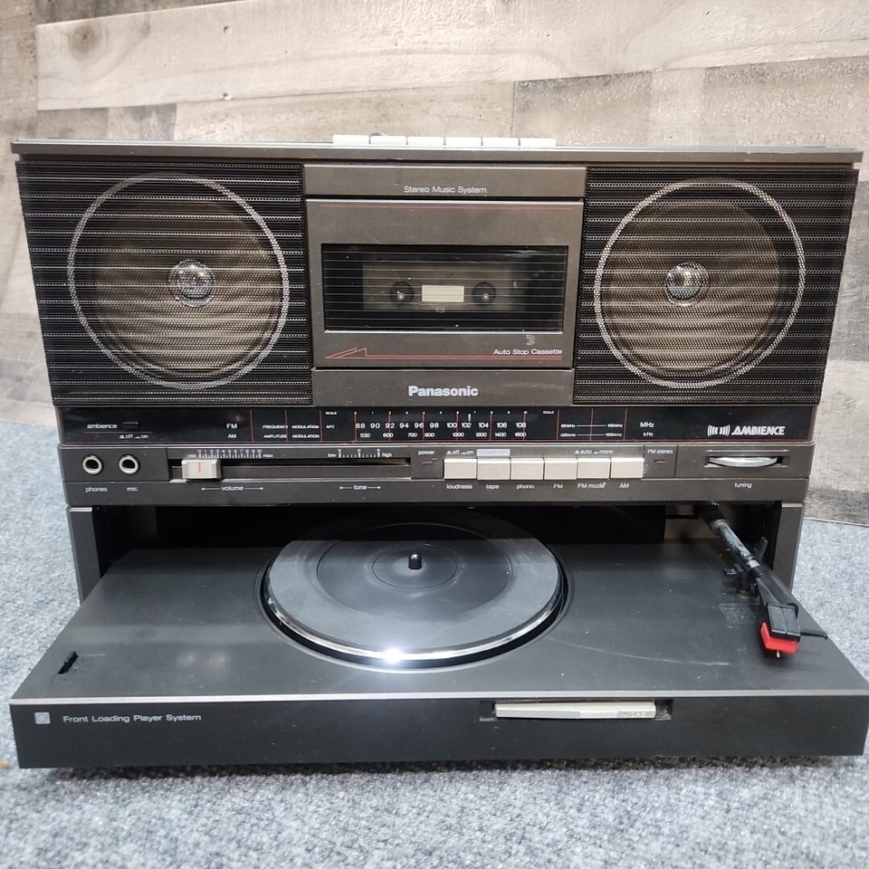 National Panasonic SG-J555 Record Player Cassette Radio Boombox ...