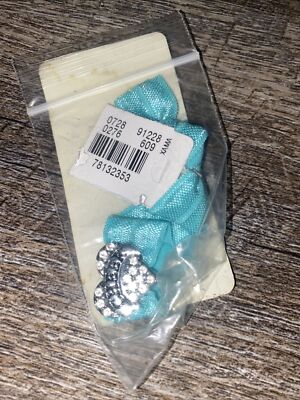 Justice girls Blue Cheer rhinestone hair tie stretch bracelet Jewelry ...