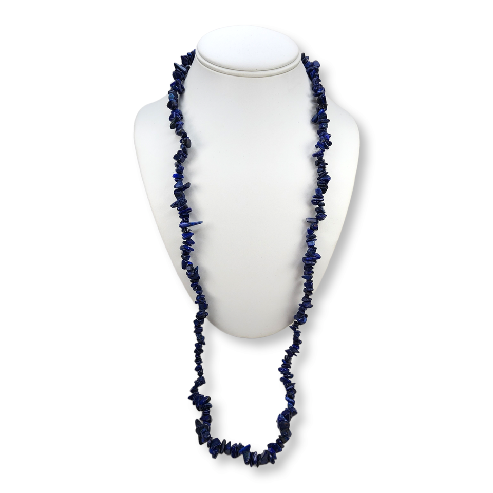 Vintage Blue Sodalite Nugget Chip Necklace No Clasp 34 Inches Long | eBay