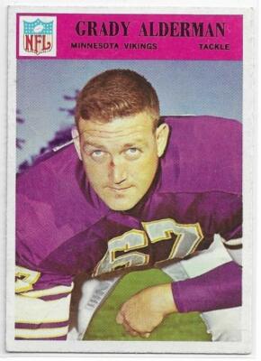 GRADY ALDERMAN 1966 Philadelphia Football card #106 Minnesota Vikings ...