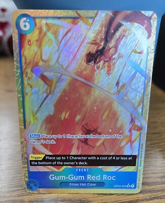One Piece Card Game TCG Gum-Gum Red Roc Alt Art Premium Booster OP04 ...