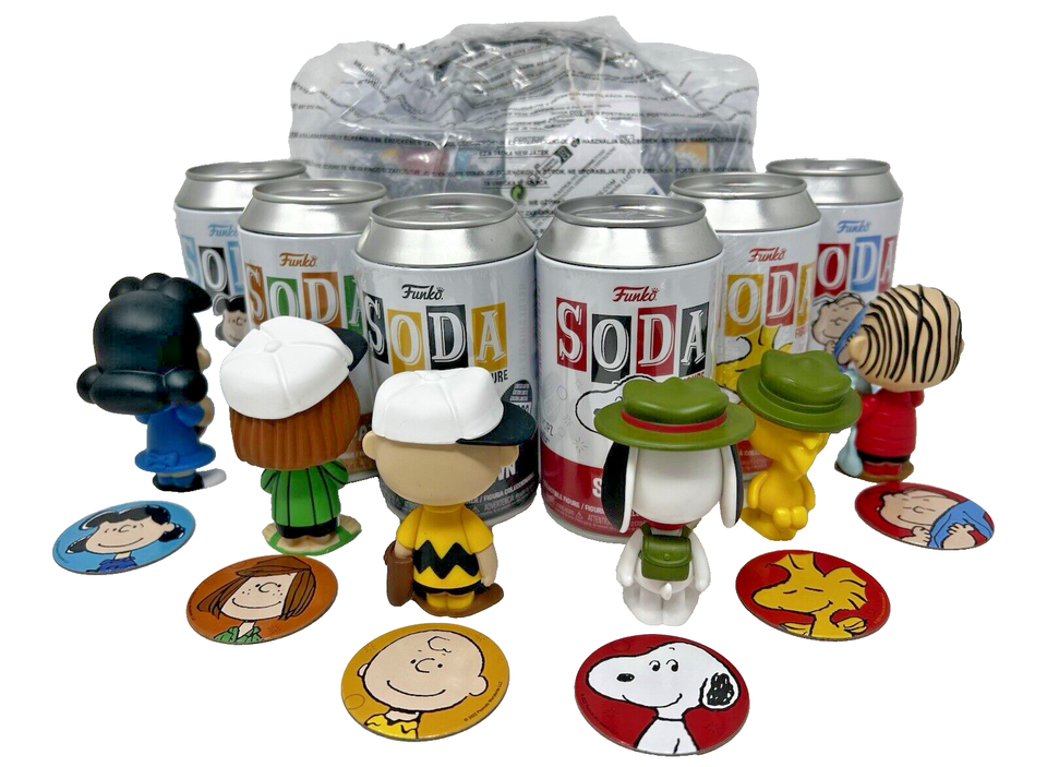 PEANUTS 6-Pack Cooler Funko Vinyl SODA CHASE SET Loungefly Snoopy ...
