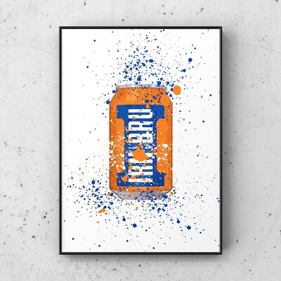 Irn Bru can print, Irn Bru Poster, Irn Bru wall art, A4 Print, Scottish ...