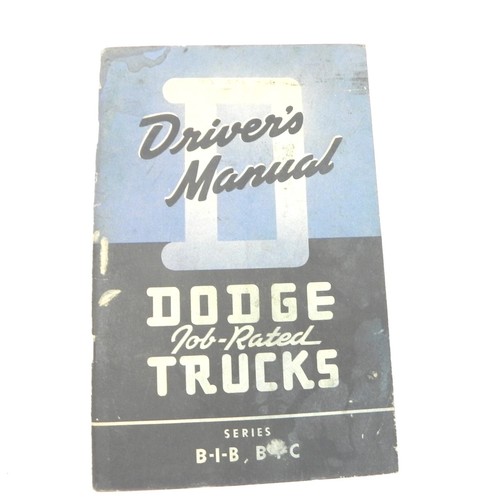VINTAGE DODGE JOB RATED TRUCKS SERIES BIB BIC OWNERS MANUAL REFERENCE ...