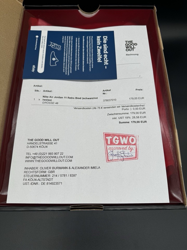 Nike Air Jordan 11 Retro Bred Size 46 EU - US 12 XI Concord Collectors ...