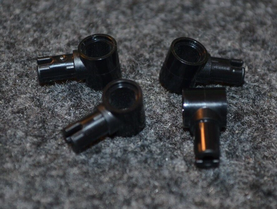 (4) Black Technic Eye Rod Holder Brick w/ STUD Connector - NEW Lego ...