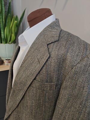 🇺🇲 Vtg Haggar Single Breast 2 Button Sports Coat Made In USA 42r Gray ...