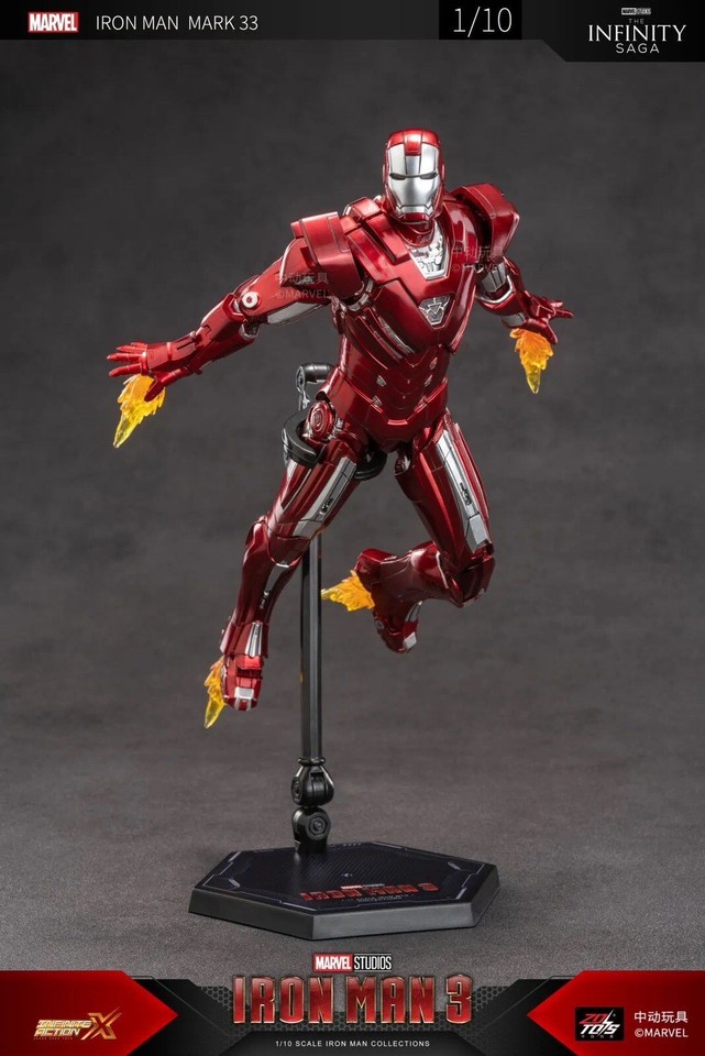 zd toys iron man mark 33 mk33 SILVER CENTURION action figure marvel ...