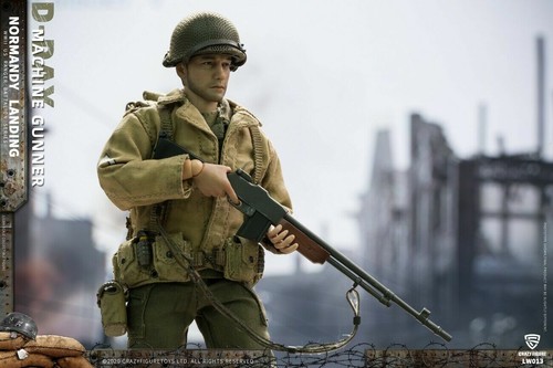 Crazy Figure LW013 WWII U.S. Rangers Machine Gunner On D-Day 1/12 ...